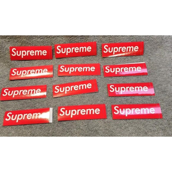 Supreme | Other | Supremered Box Logo Sticker 0 Authentic Lot Of 12 ...